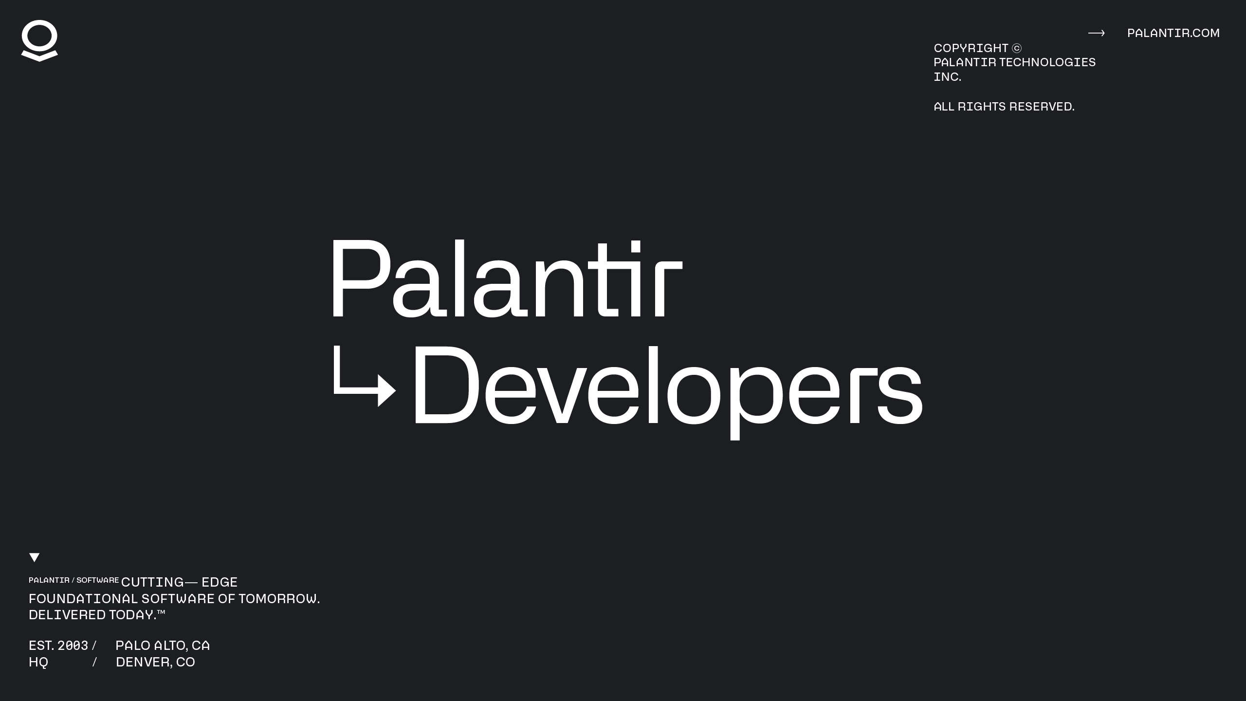 Palantir for Developers