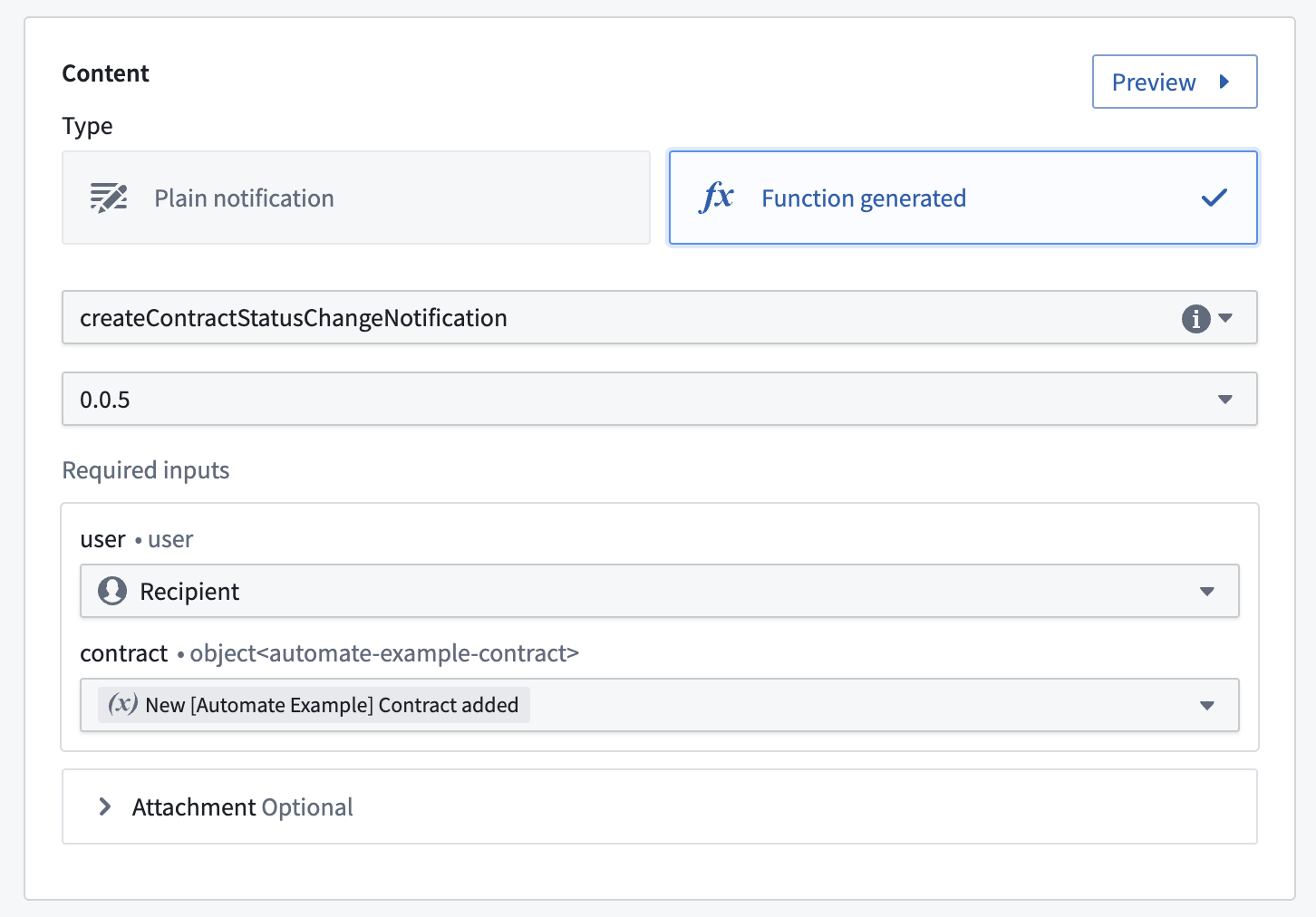 Automate • Examples • Notify contract owner when status changes • Palantir