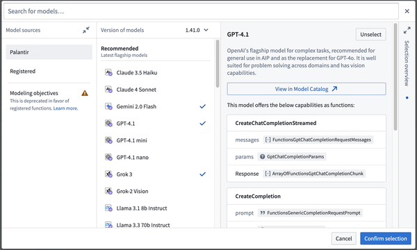 Functions • Models • Language Models Within Functions • Palantir 3692