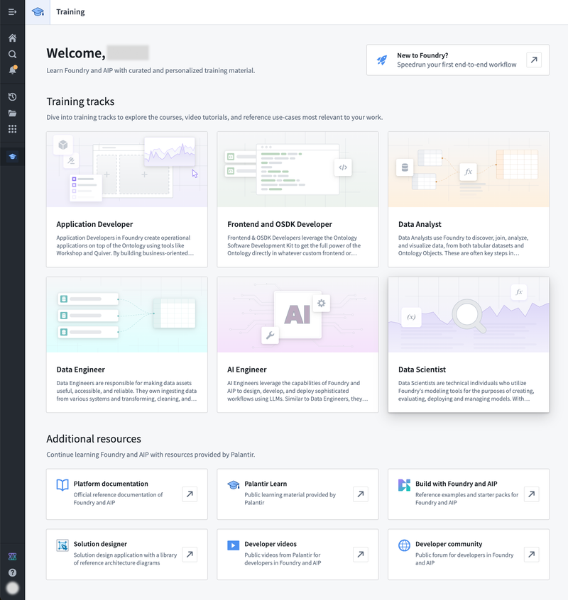 Training application • Palantir Training application • Palantir