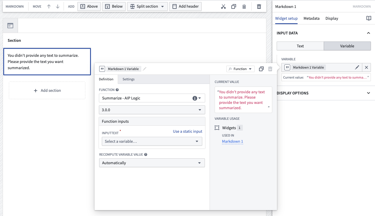 Documentation | AIP Logic > Getting started