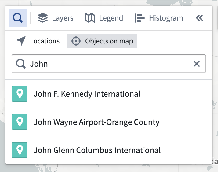 Map • Interact With Maps • Navigation • Palantir