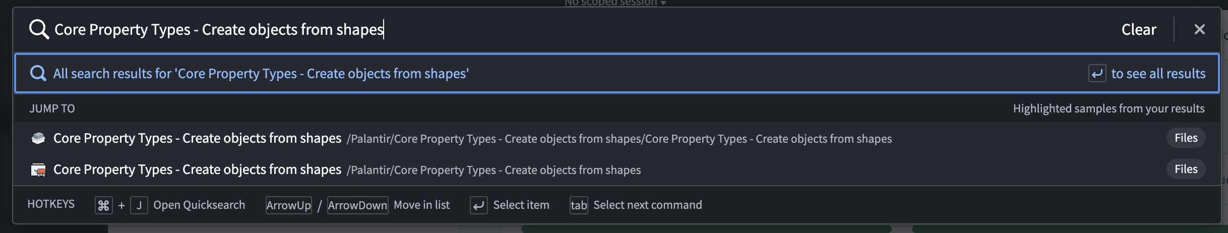 Object And Link Types • Object Types • Create Ontology Objects From 