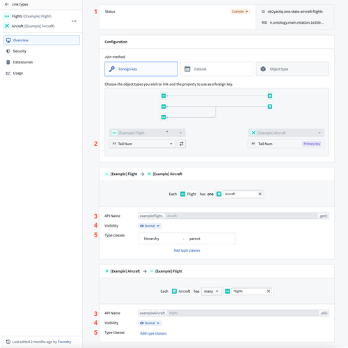 Object and link types • Link types • Edit link types • Palantir Object and link types • Link types • Edit link types • Palantir