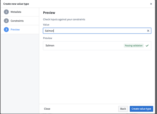 Object And Link Types • Value Types • Create A Value Type • Palantir