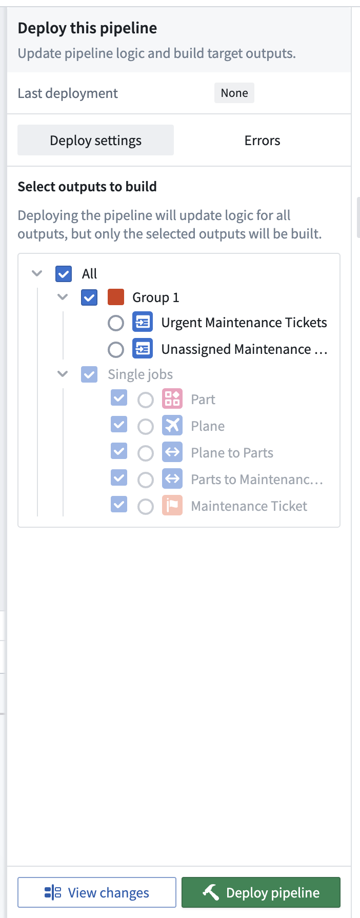 Pipeline Builder • Pipeline outputs • Deliver pipeline • Palantir Pipeline Builder • Pipeline outputs • Deliver pipeline • Palantir