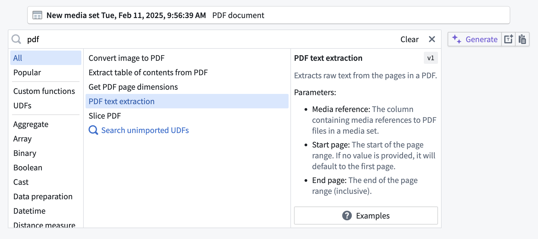 Pipeline Builder • Transforms • Transform media • Palantir